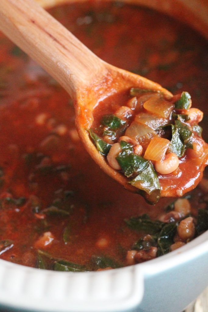 Black Eyed Peas and Collard Greens Soup - Easy Recipes From Home